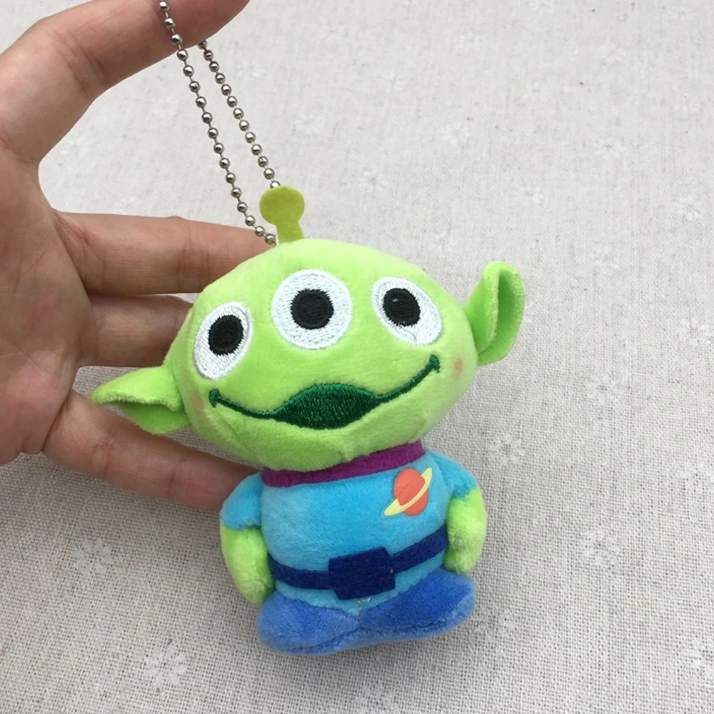 10pcs/lot 11cm toy story cute alien alien keychain plush cartoon movie ...