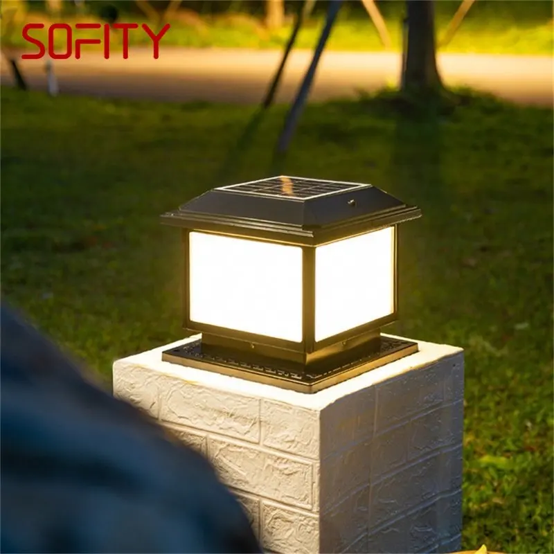 Outdoor-Solar-Post-Lamp-Wall-Lights-With-Remote-Control-Waterproof-IP65 ...