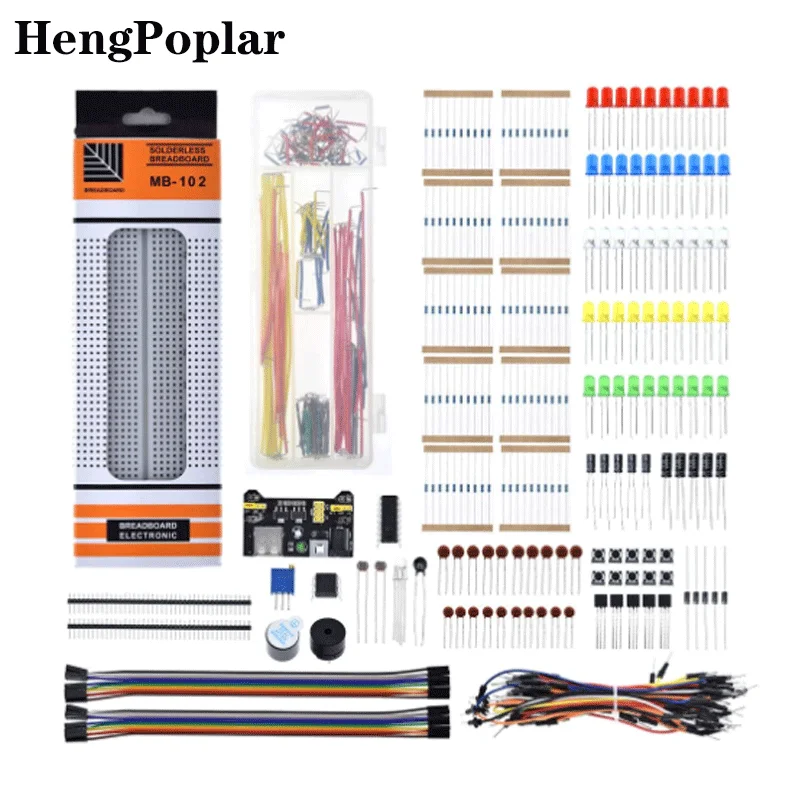 Electronics-Component-Basic-Starter-For-Arduino-Kit-With-830-Tie-points ...