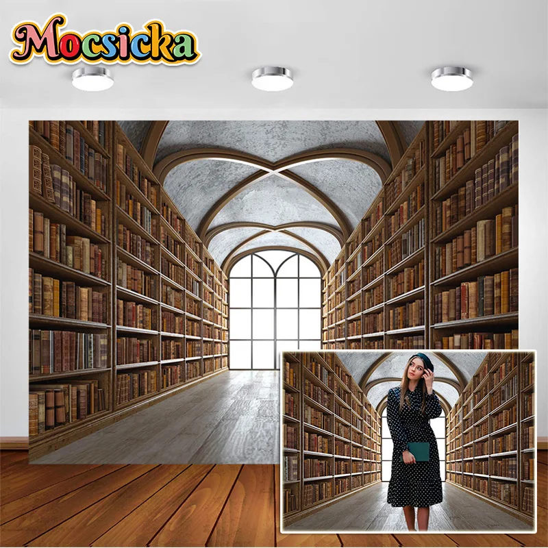 Photography-Background-Light-Streams-in-from-Arched-Windows-into-a ...