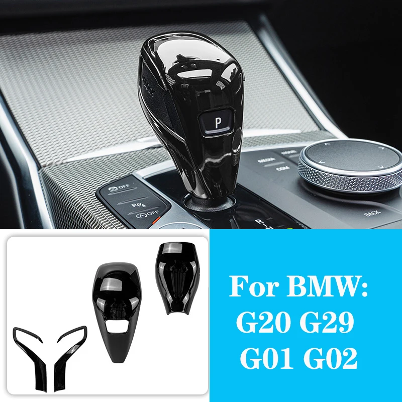 Gloss-Black-Car-Gear-Shift-Knob-ABS-Trim-Handle-Cover-For-BMW-2-3-4 ...