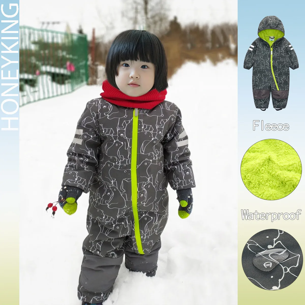 HONEYKING-Children-s-Soft-Shell-Overalls-Plus-Velvet-Rompers-Windproof ...