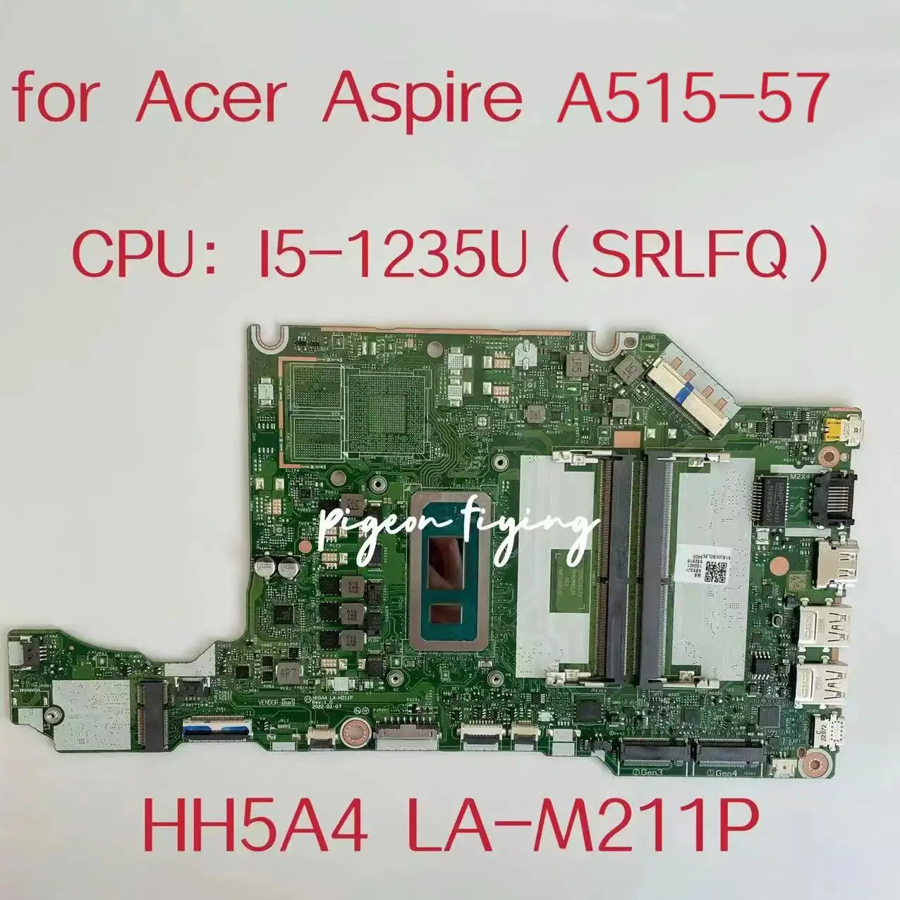 HH5A4 LA-M211P Mainboard for Acer Aspire A515-57 Laptop Motherboard CPU:I5-1235U SRLFQ DDR4 ...