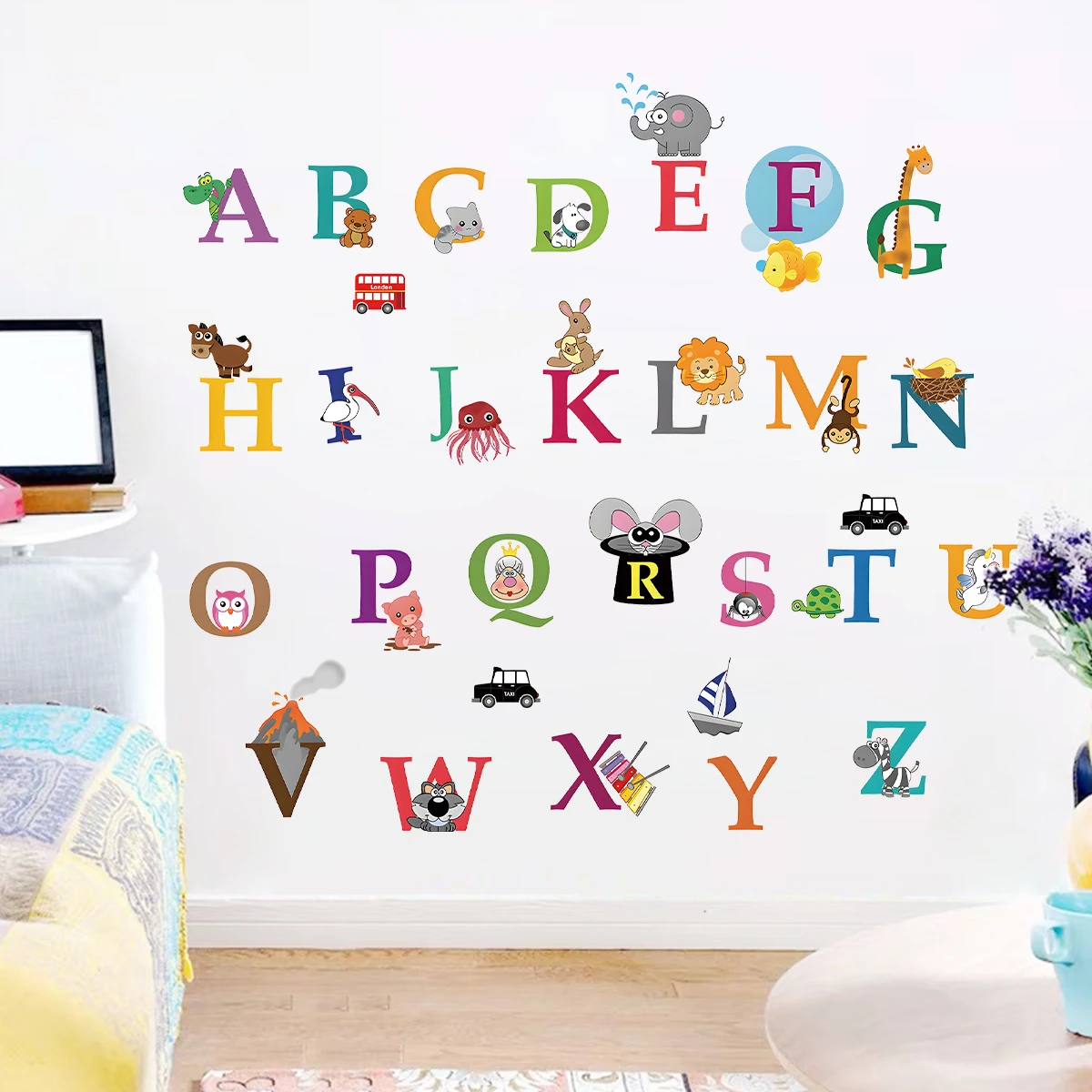 Cartoon-Colorful-Cute-Text-Wall-Stickers-for-Kids-Room-Reading-Room ...