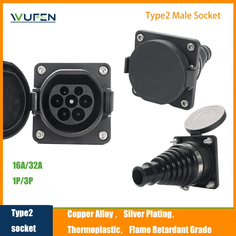 WUFEN-Electric-Vehicle-Cars-Charging-Evse-Male-Type-2-EV-Sockets-16A ...