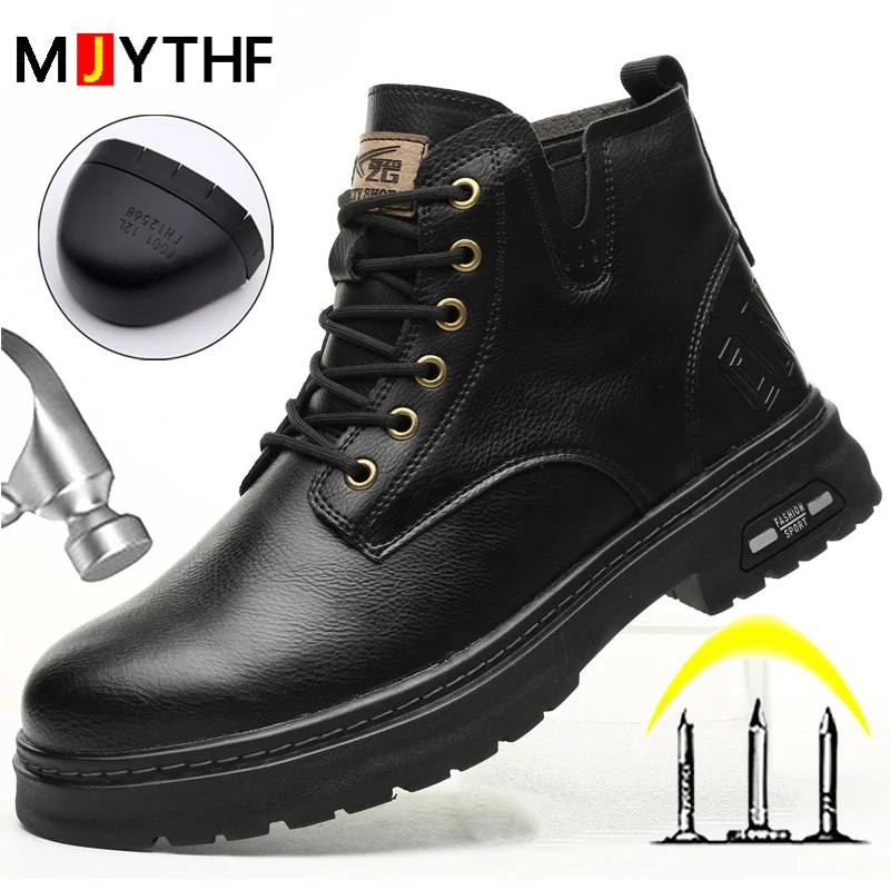 High-quality-Safety-Boots-Men-Steel-Toe-Shoes-Anti-smash-Anti-puncture ...