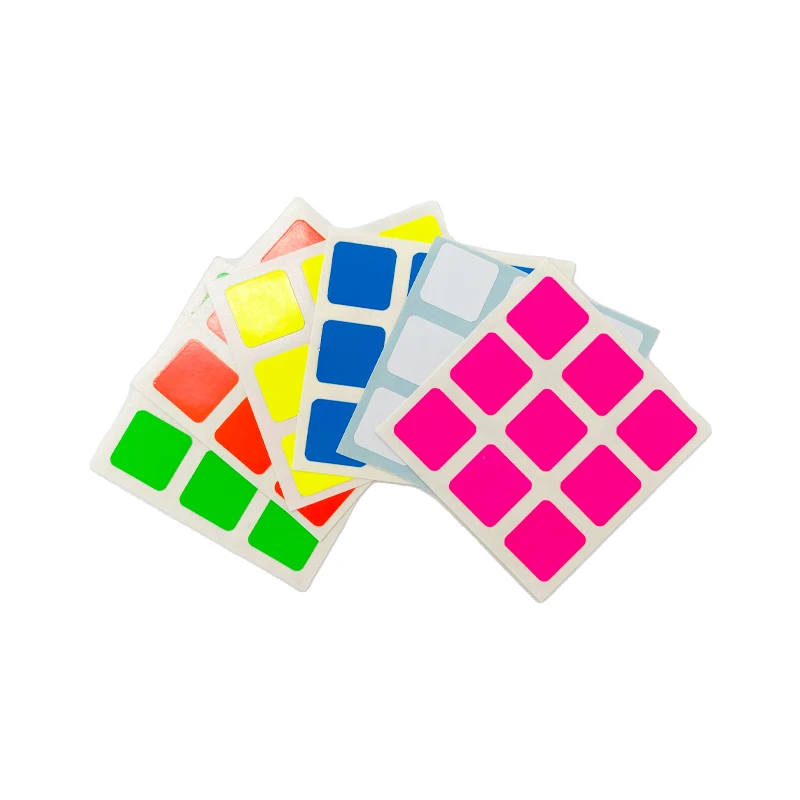 Kids 3x3x3 Magic Cube Stickers High Quality Replace Bright Color 3x3 ...