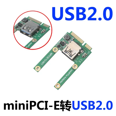 미니 PCI E 확장 카드 노트북, PCI 익스프레스 PCIe to USB 2.0 컨버터 라이저 카드 어댑터, 나사 피팅 포함 ...