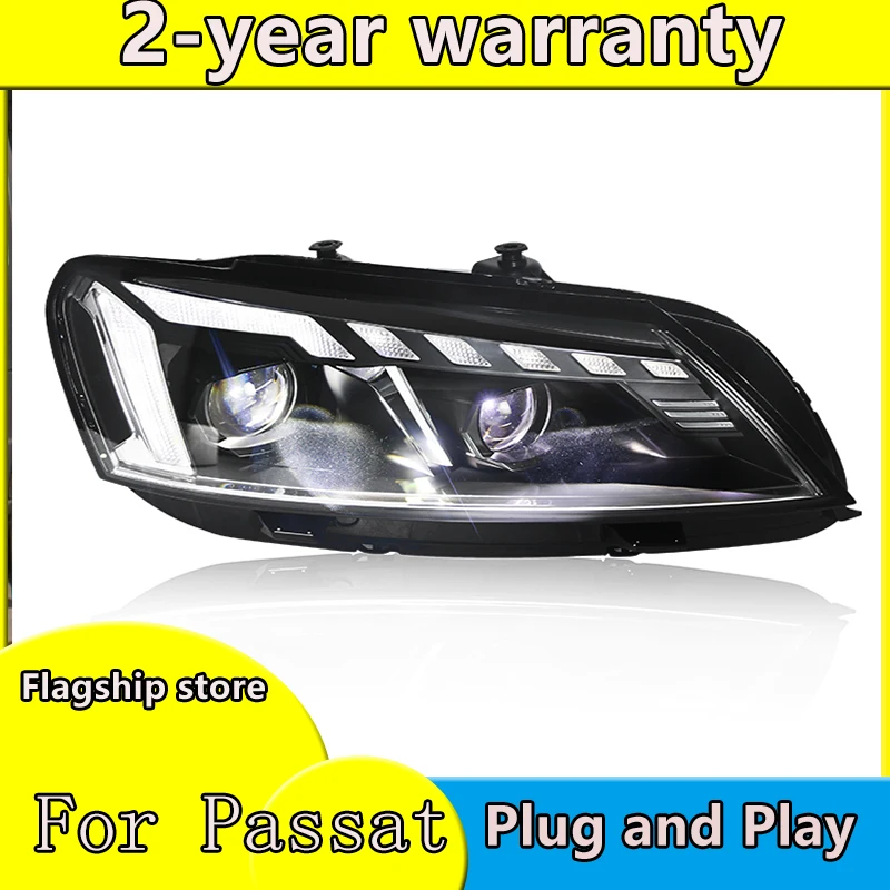 Car Lights for VW Passat B7 LED Headlight 2011-2016 Passat B7 Head Lamp ...