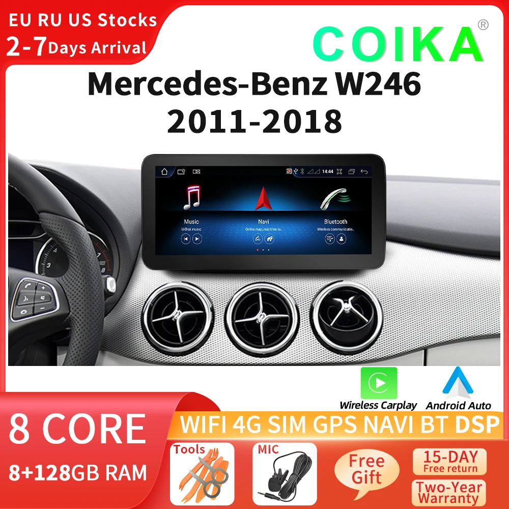 8-Core-Android-13-System-Car-Radio-Tablet-For-Mercedes-W246-2011-2018 ...