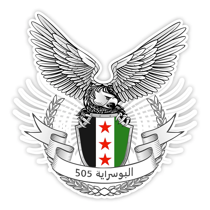 V1405# Eagle Badge Wth Coat of Arms of Syria Sticker Waterproof ...