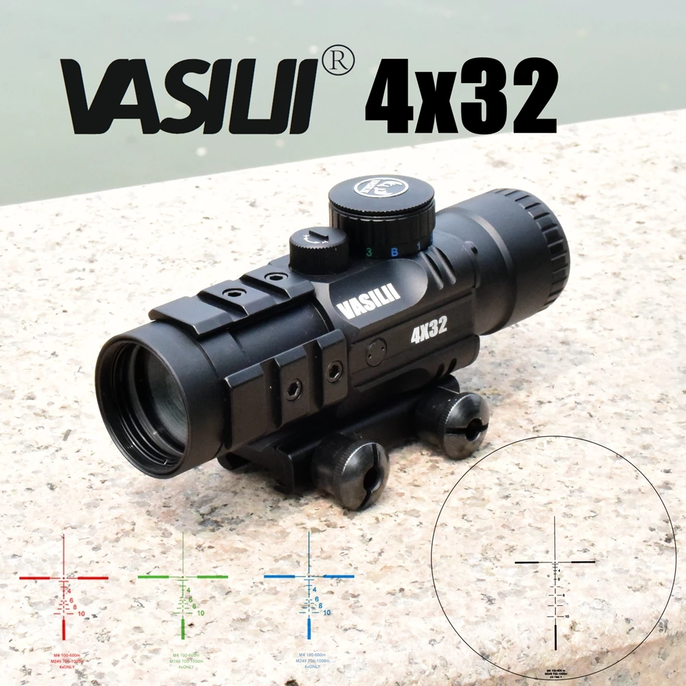 VASILII-4X32Fiber-Compact-Prismatic-Optics-Sight-Tactical-Rifle-Scope ...
