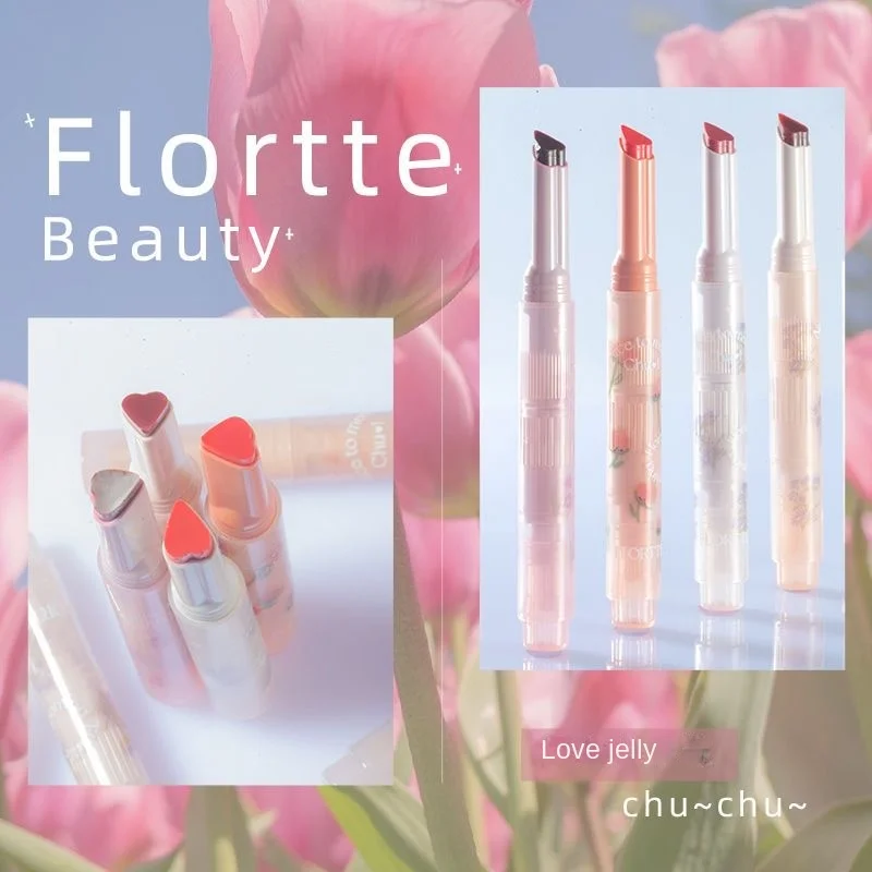 FLORTTE-First-Kiss-Love-Lipstick-Pencil-Lip-Balm-Mirror-Shine-Lip-Glaze ...