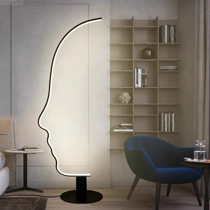 New-Modern-Fashion-Creative-Design-Human-Face-Decor-Led-Floor-Lamp-Home ...