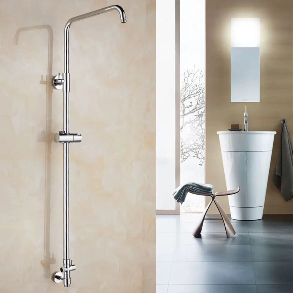 New Stainless Steel Shower Extension Rod Round 30cm Shower Bracket ...