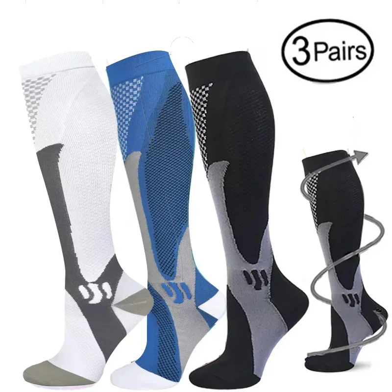 3/5/6/7/8 Pairs Lot Pack Women Men Compression Socks Stockings Elastic ...