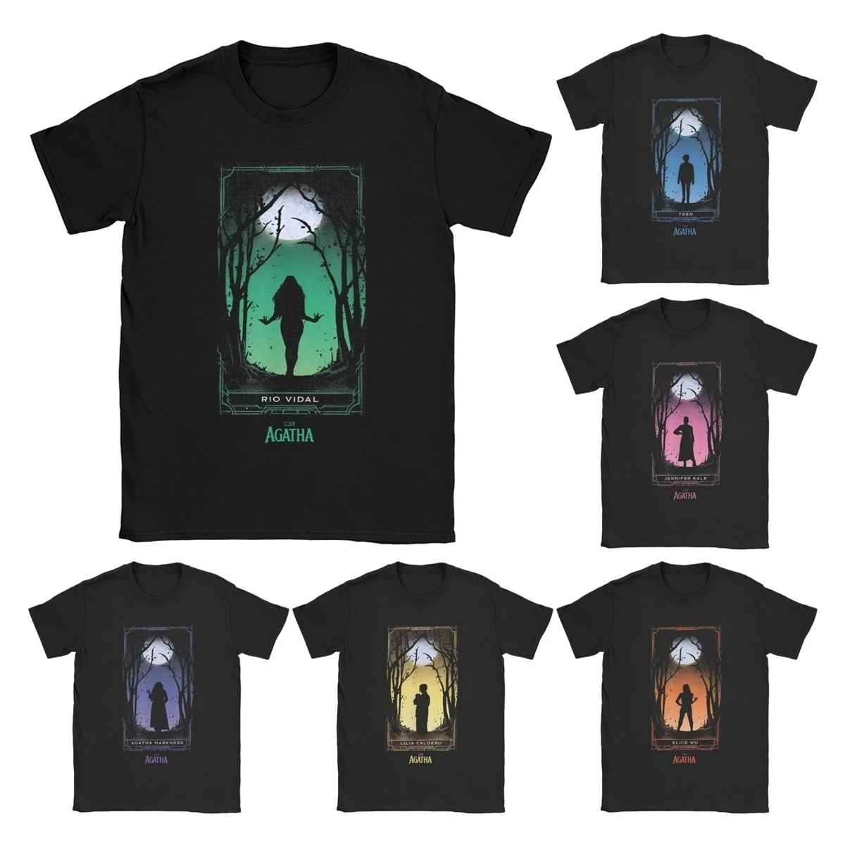Men-Agatha-All-Along-Movie-T-Shirt-Green-Rio-Vidal-Tarot-Card-Cotton ...