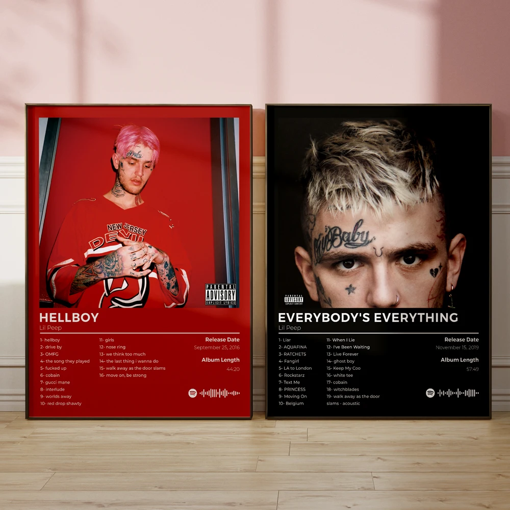 Modern-Pop-Rap-Album-Cover-Lil-Peep-Hip-Hop-Rock-Wall-Art-Canvas ...