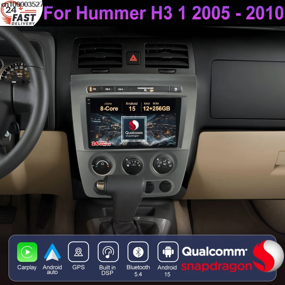 Android 15 For Hummer H3 1 2005 - 2010 QLED DSP DVD Head Unit 4G LTE ...