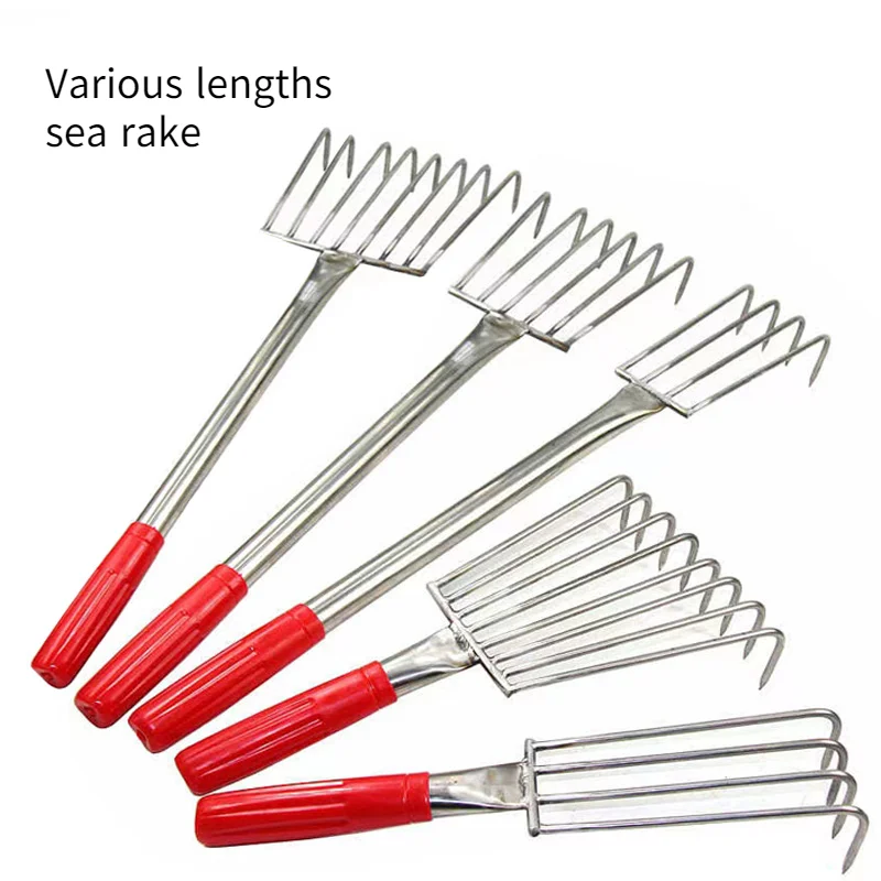 Outdoor-Fishing-Gear-Seagoing-Digging-Flower-Clam-Rake-32Cm-56Cm-Water ...