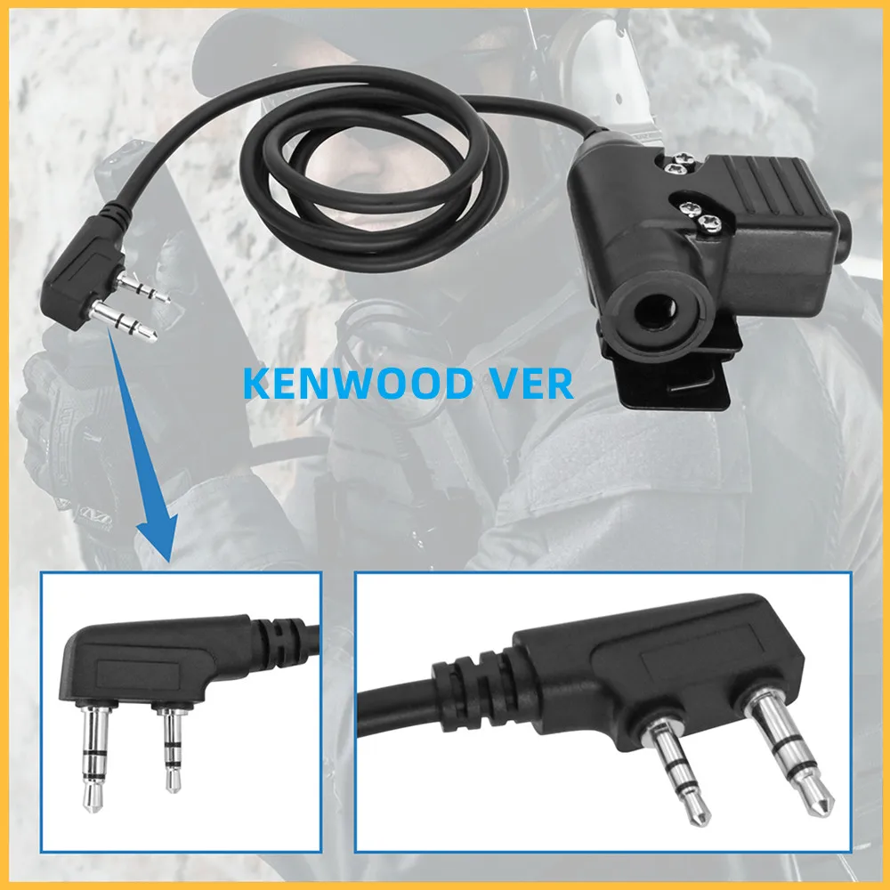 Tactical-U94-PTT-Kenwood-Plug-Military-Adapter-for-Peltor-Comtac ...