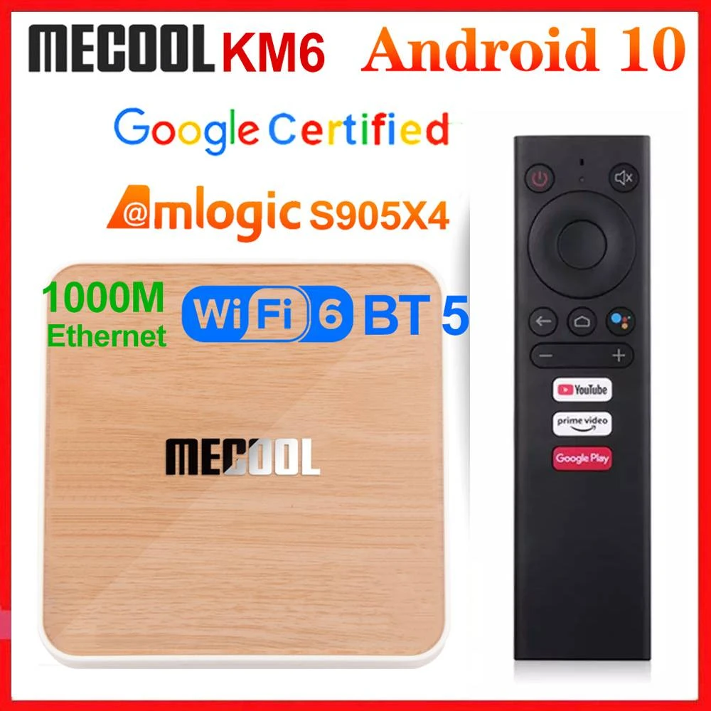 Mecool Km6 Deluxe Atv Amlogic S905x4 Smart Android 10.0 Tv Box 4gb Ram ...