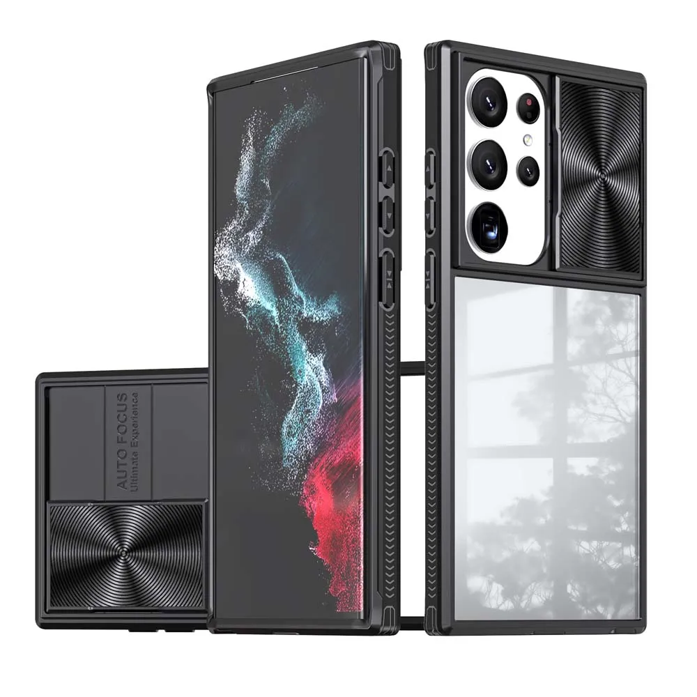 Transparent-Slide-Camera-Lens-Cap-Case-For-Samsung-Galaxy-S24-Ultra-S23 ...