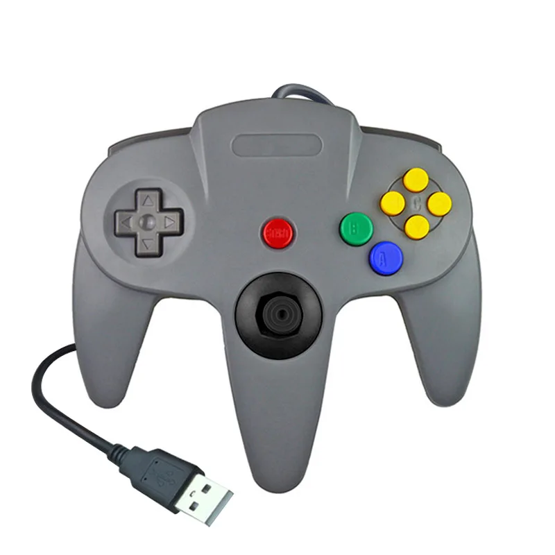 N64-USB-Wired-Gamepad-N64-Controller-Joystick-Classic-64-Console-Retro ...