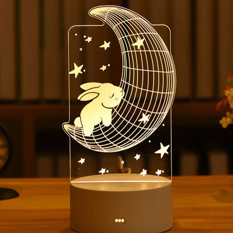 Veilleuse pour enfants,15 Eiffel Tower--Lampe Néon 3d En Acrylique De ...