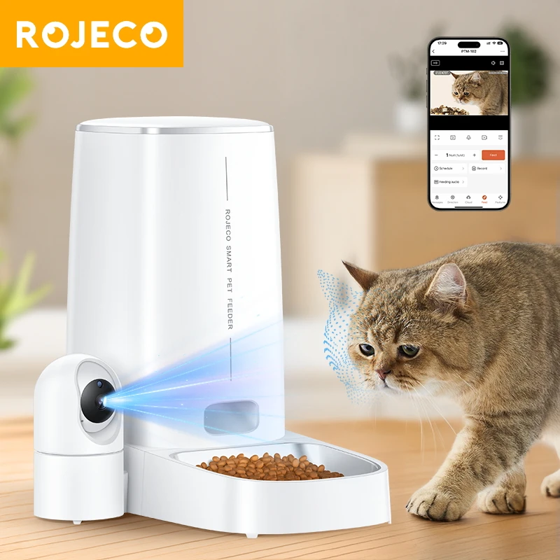 ROJECO-Automatic-Cat-Feeder-With-360-Rotating-Camera-Vedio-4L-WiFi-Cat ...