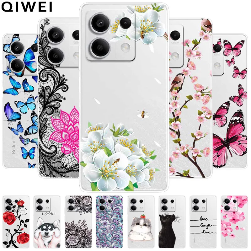 For Redmi Note 13 Pro 5G Case Clear TPU Soft Silicon Covers for Xiaomi ...