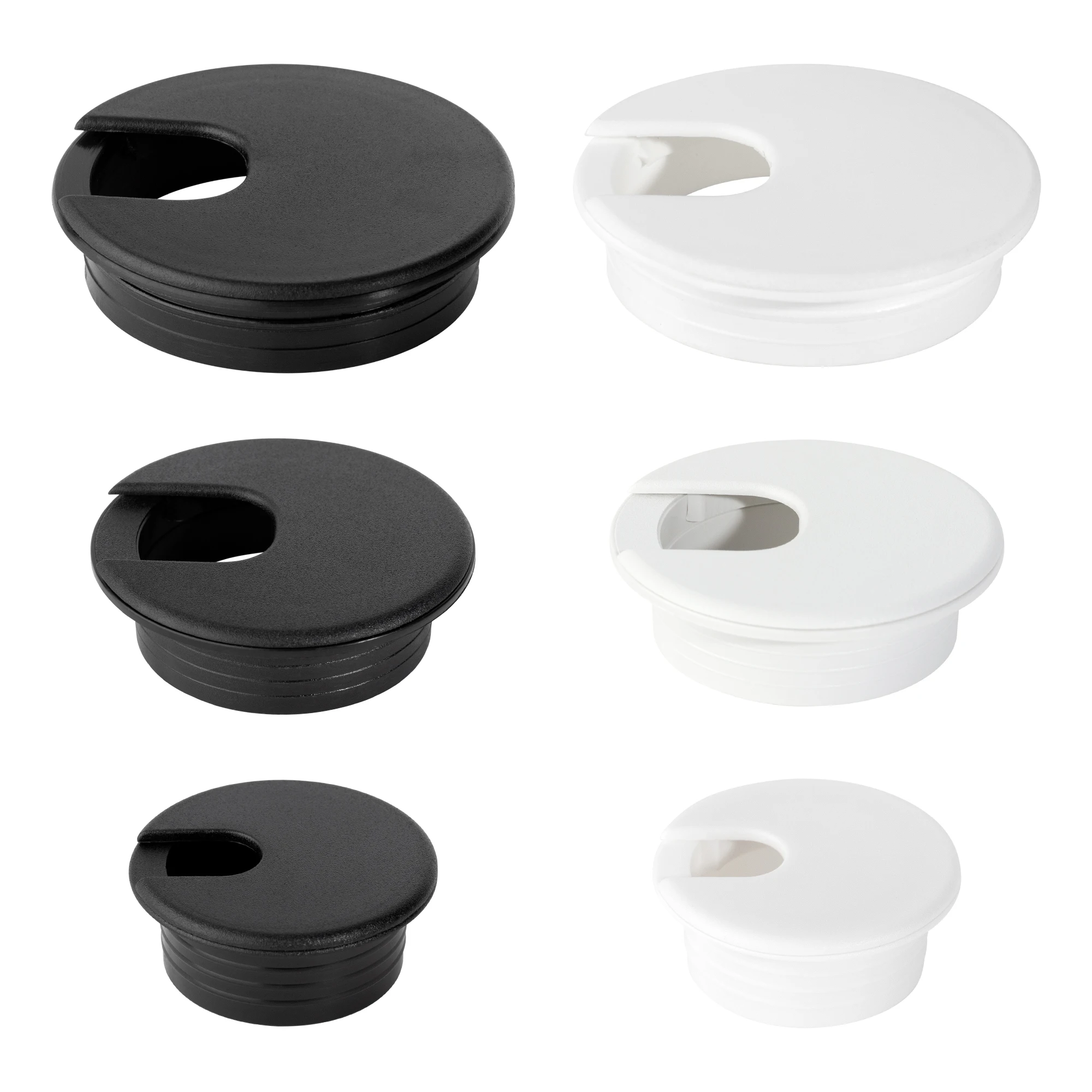 Cable Cord Grommet 1-1/2 2.5 2 Inch Black White ABS Grommets Gasket In ...
