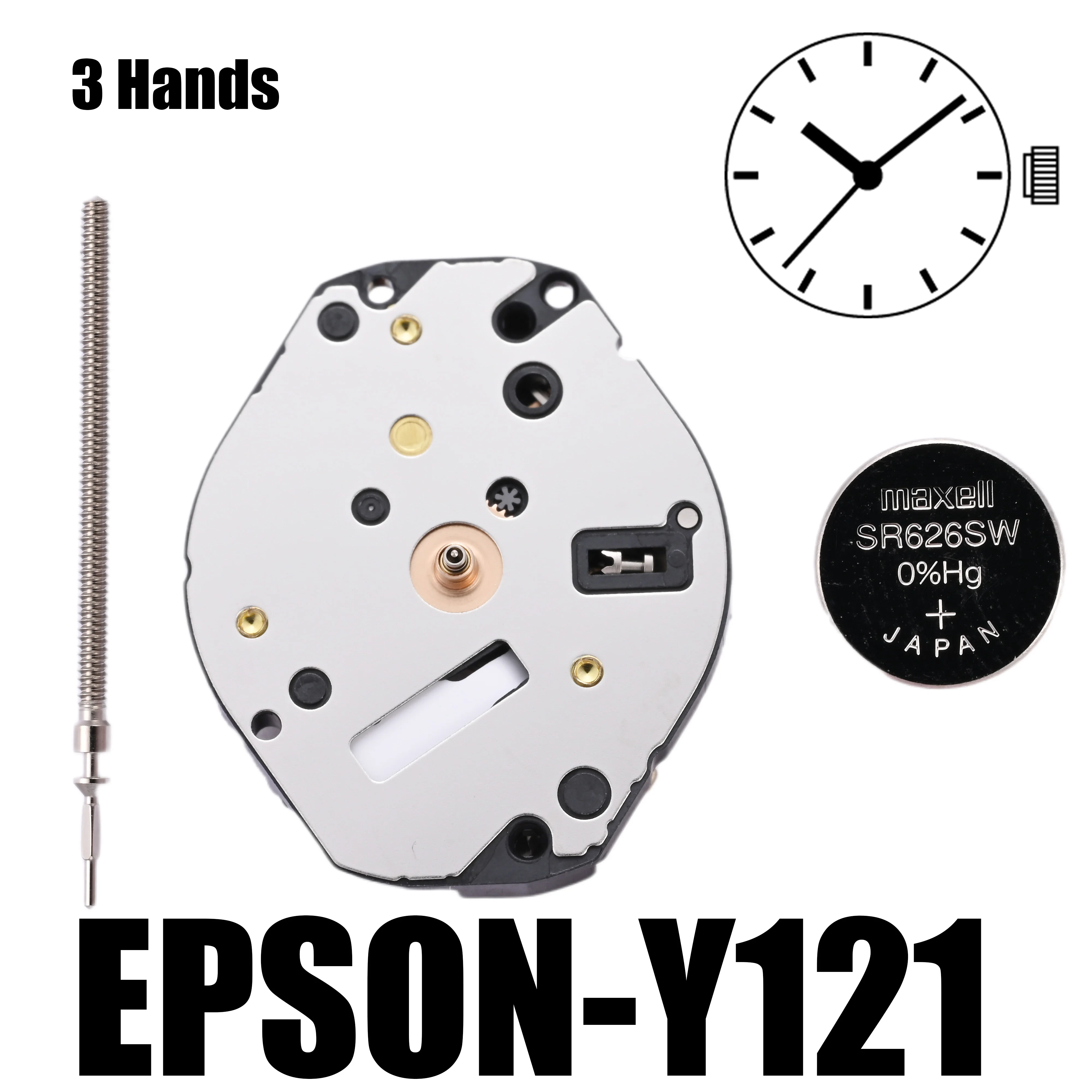 Epson Y121 무브먼트 3 핸드 라인 업 사이즈: 6 3/4x8 인치 높이: 2.99mm 크기: 6 3/4x8 인치 높이 ...