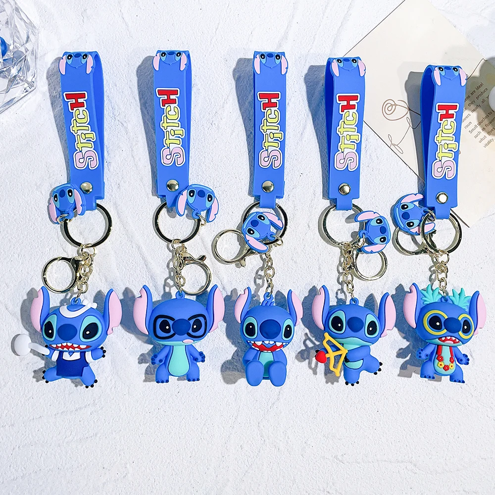Disney-Cartoon-Figure-Stitch-Silicone-Pendant-Keychain-Anime-Lilo ...