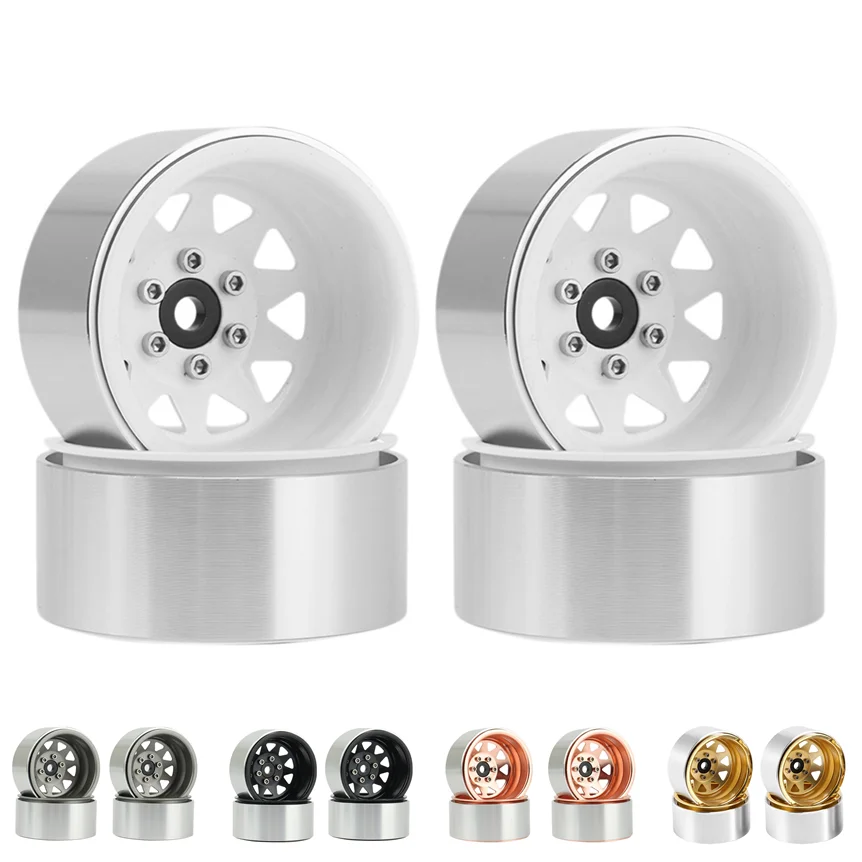 Prato profundo 1.9 "metal beadlock roda hub aro para 1/10 rc rastreador ...
