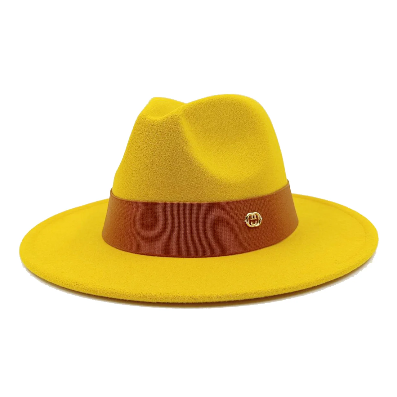 Sombrero-de-Fedora-amarillo-para-hombre-y-mujer-gorro-de-Jazz-monocrom ...
