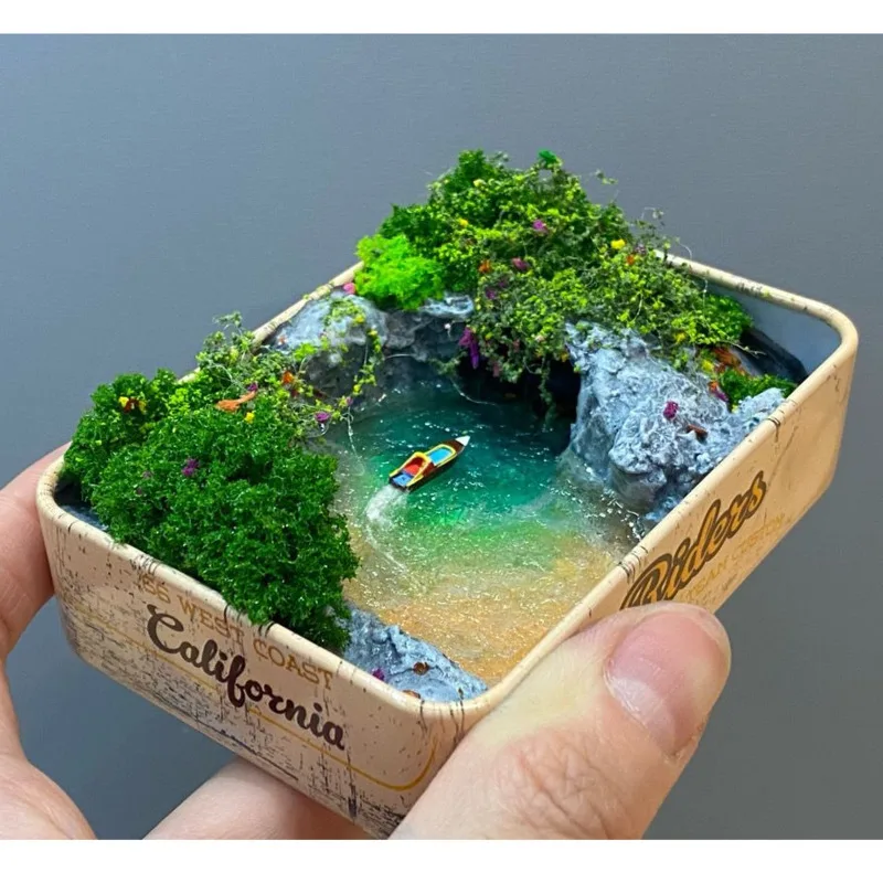 Handmade Sea Wave Microfilm Model DIY Simulation Beach Small Ornaments ...