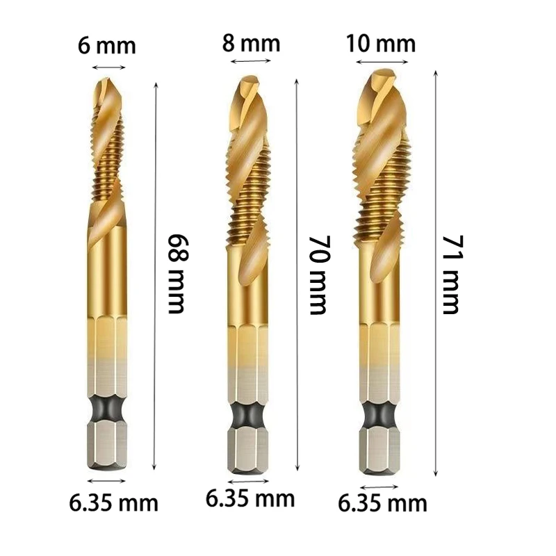 FILIERE - BUSE DE FILAGE - TARAUD,Y-4-M3--Nouveau titane taraud foret perceuse taraud en métal ...