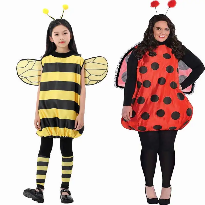 Women-Girl-Ladybird-Bee-Cosplay-Costume-Outfit-Halloween-Fancy-Dress ...