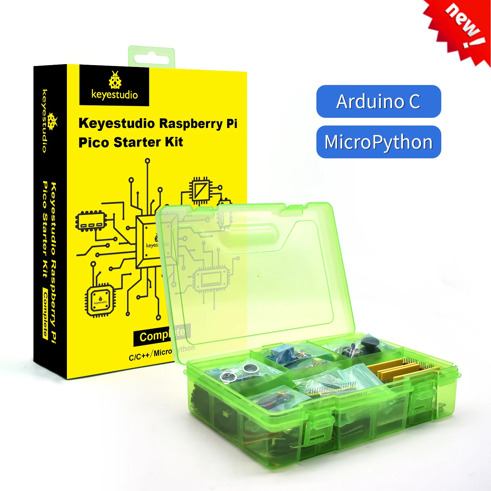 Keyestudio Raspberry Pi Pico Complete Starter Kit With 33 Projects Starter Kit For Raspberry Pi ...
