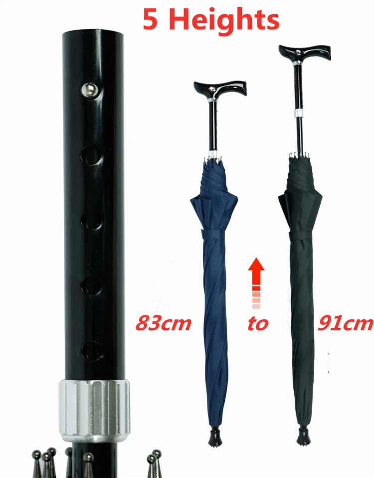 Adjustable-5-Heights-Cane-Umbrella-for-Men-Multi-purpose-Walking-Stick ...