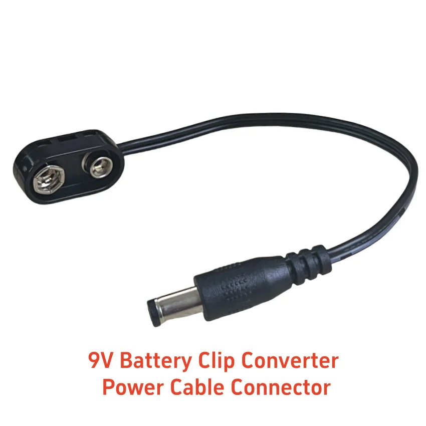 1PC 9V Battery Clip Converter Power Cable Connector Pedal Effect Male ...