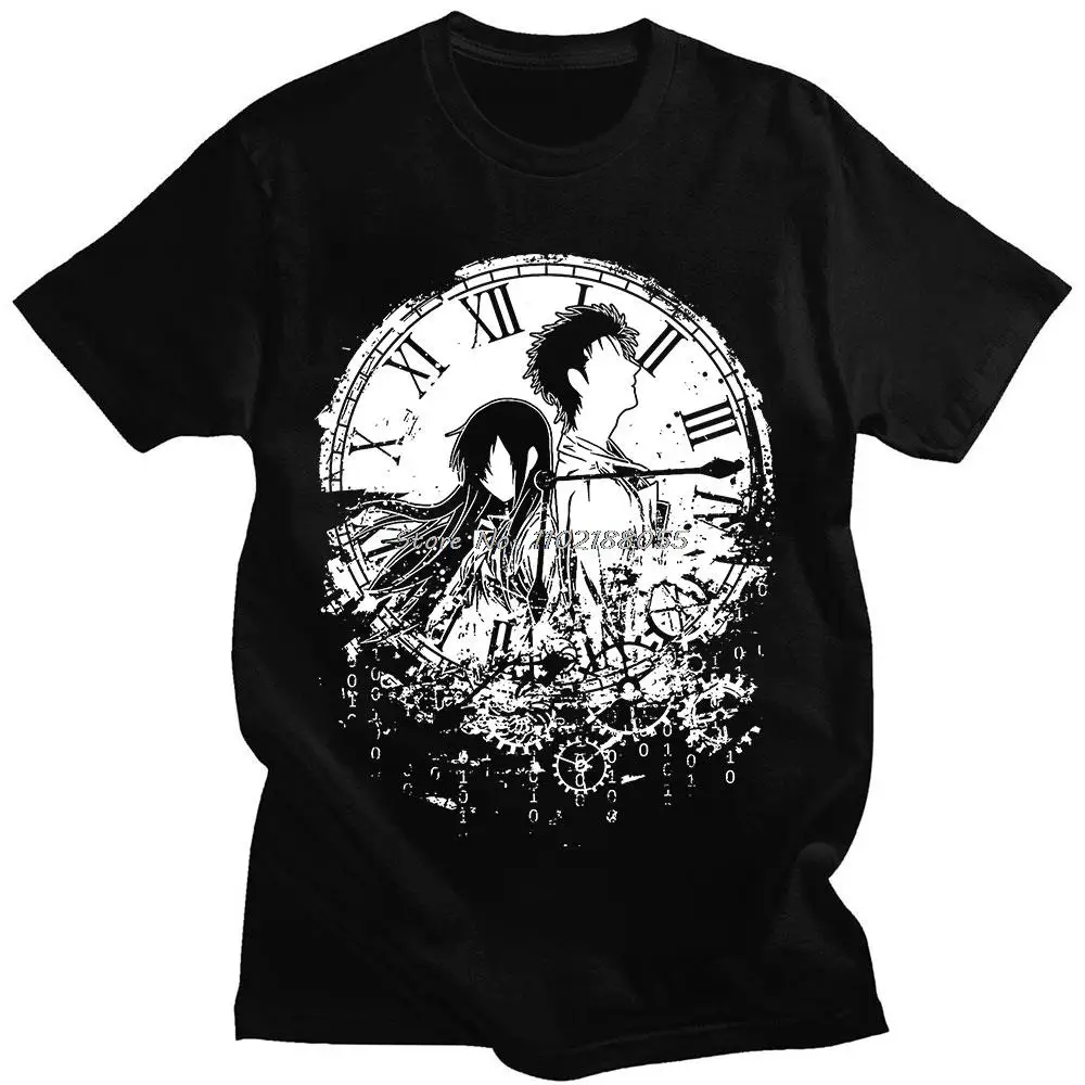 Anime Steins Gate T Shirt Fashion Short Sleeve T-shirt Manga Okabe ...