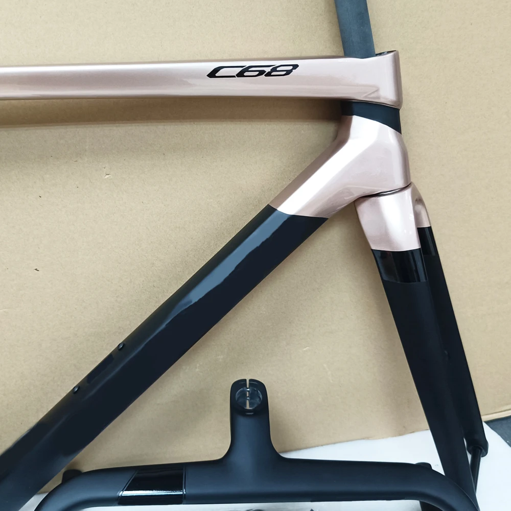 2025 Road Bicycle Carbon Frame C68 Frameset With Handlebar Size 455 ...