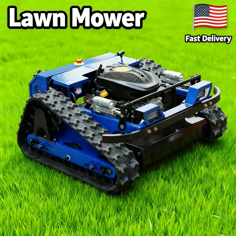 Remote Control Lawn Mower,Farm Garden Automatic Tracked Lawn Mower ...