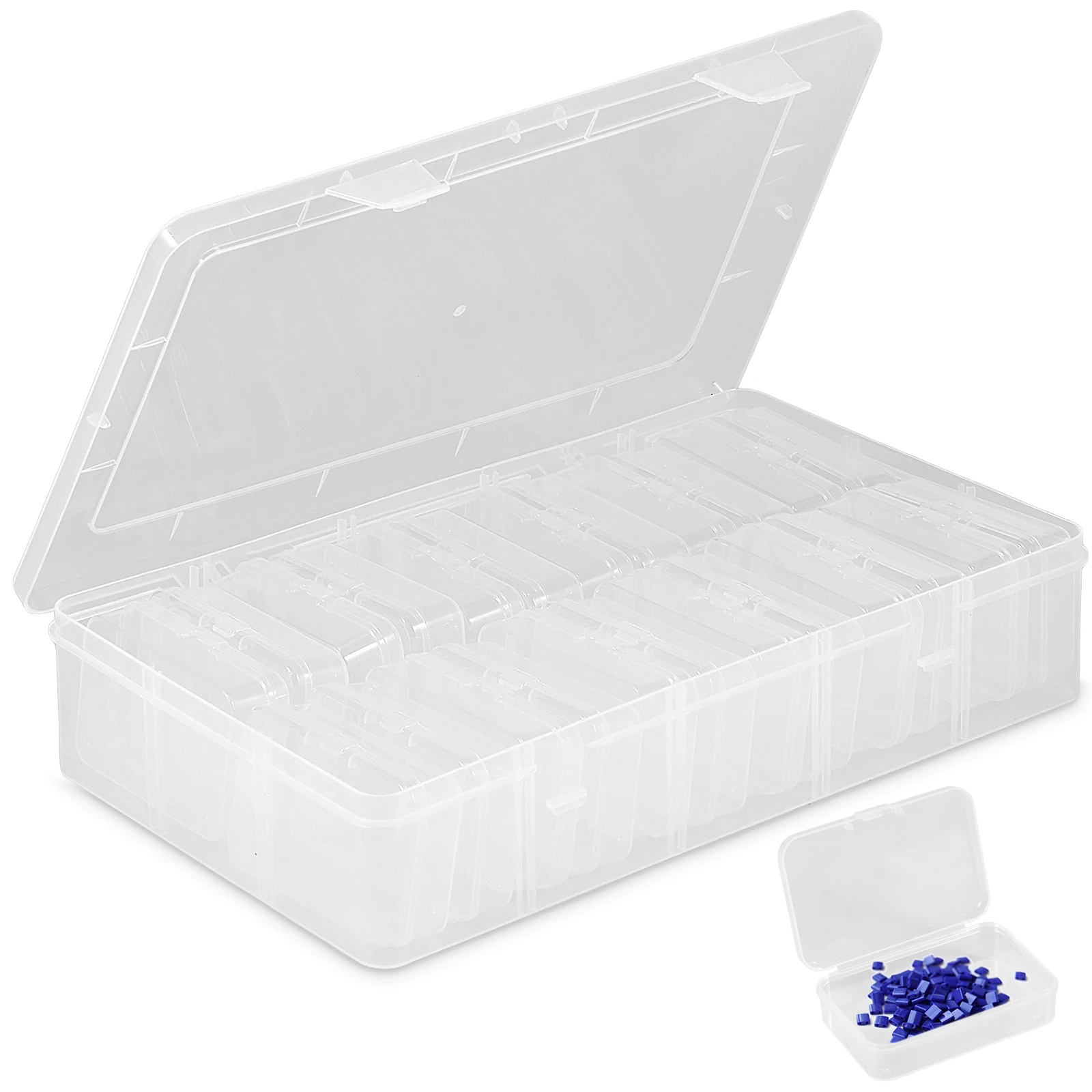 Plastic Storage Containers For Crafts 30 Piece Clear Plastic Bead ...