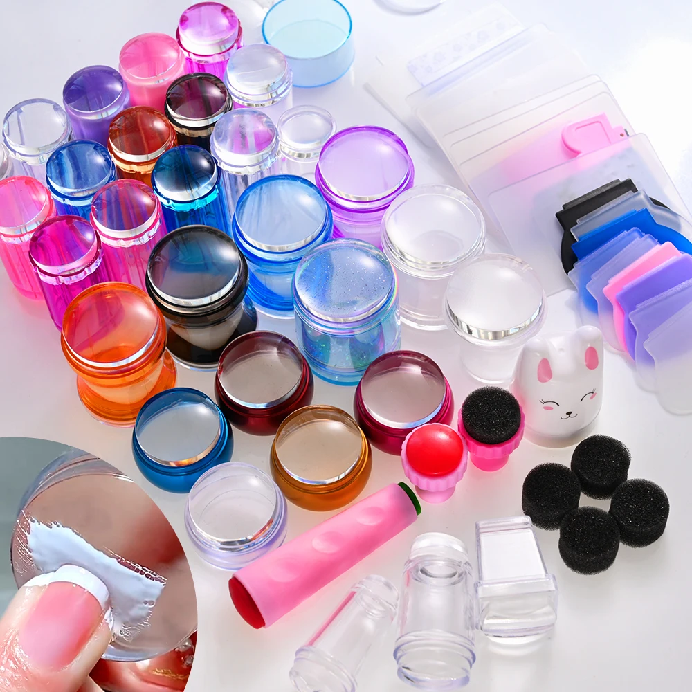 1-Set-Jelly-Silicone-Nail-Stamper-Clear-Fingertip-Printing-French-Seal ...