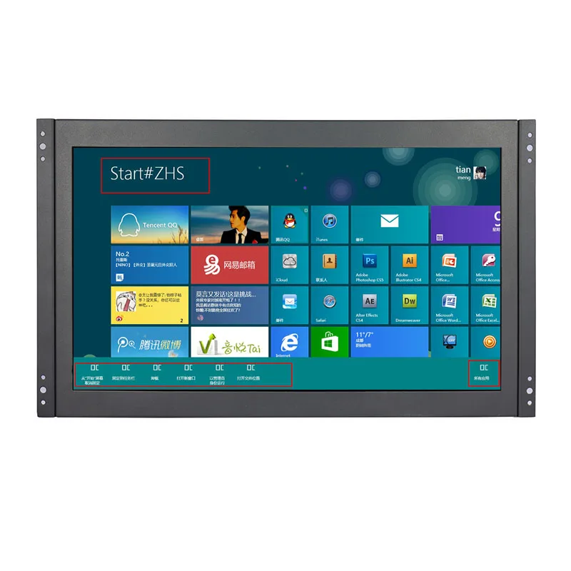 13.3 Inch 1920*1080 Hd Open Frame Resistive/capacitive Touch Screen Monitor With Vga Hdmi ...