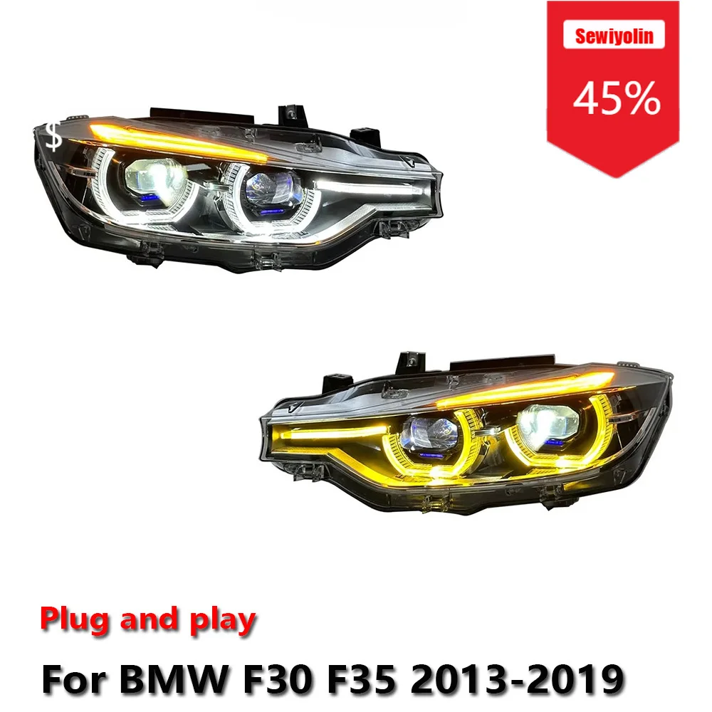 Conjuntos de faros LED para coche Sewiyolin para BMW F30 F35 2013-2019 ...