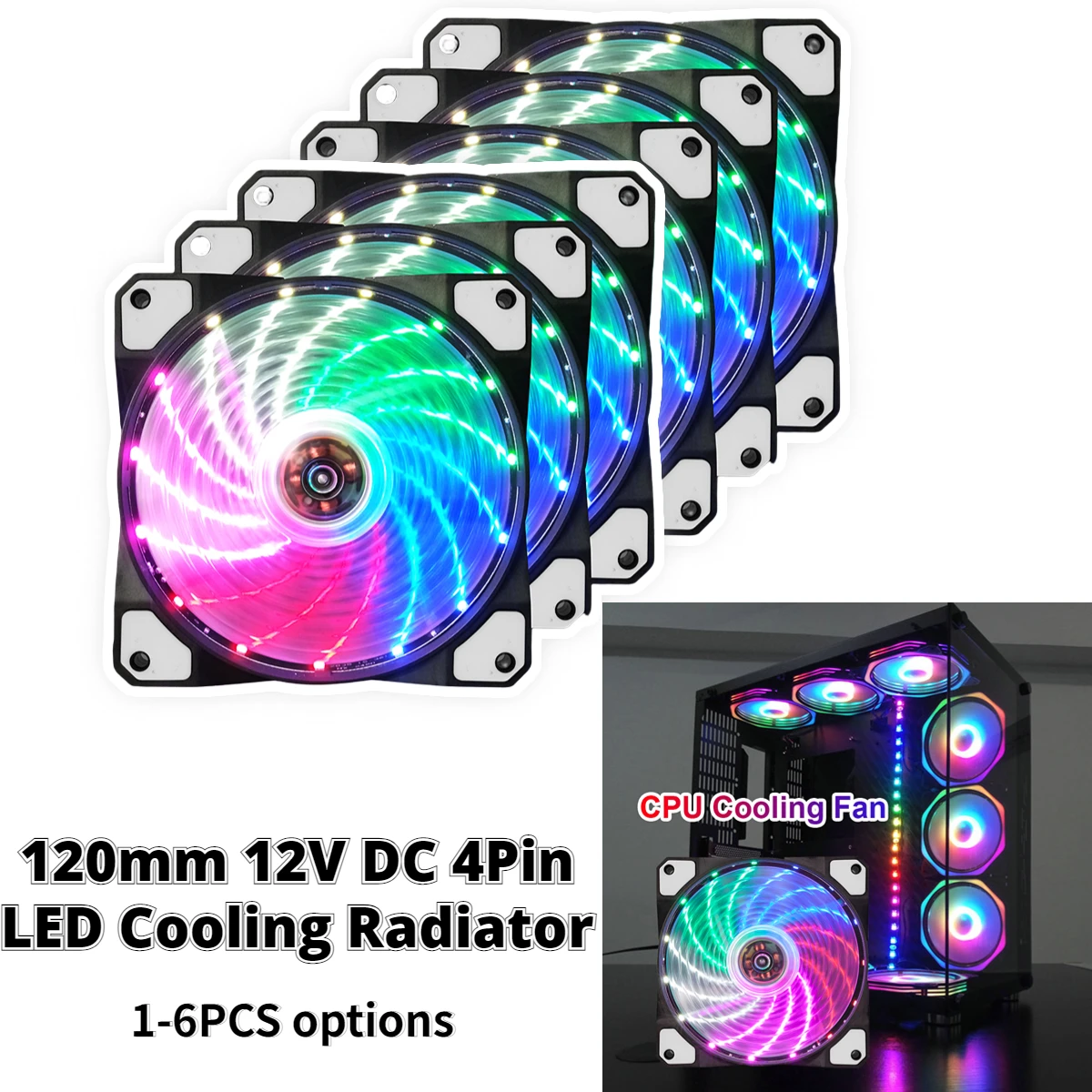 Ventilador-silencioso-para-ordenador-de-12CM-disipador-de-calor-12V-de-CC-Enfriador-de-CPU ...